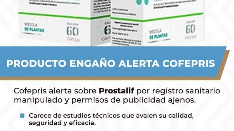 Emite SSO y Cofepris Alerta Sanitaria de producto engaño Prostalif